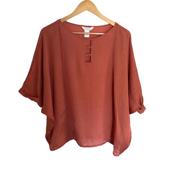 Sundance | Tops | Sundance Silk Terracotta Textured Blouse Size Large ...